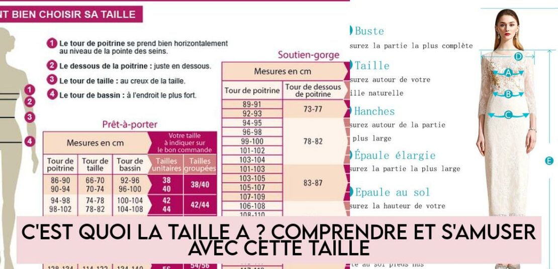 C'est quoi la taille A ? Comprendre et s'amuser avec cette taille ...