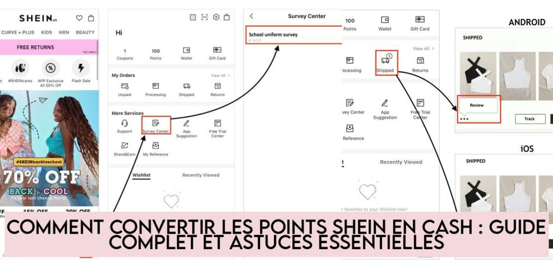 Comment convertir les points SHEIN en cash : Guide complet et astuces ...
