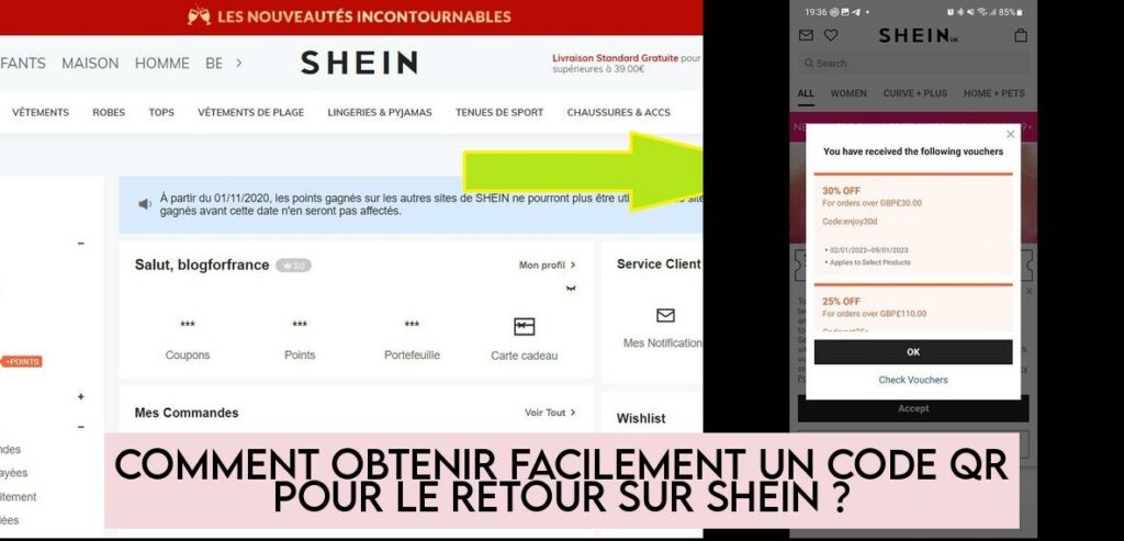 Comment obtenir facilement un code QR pour le retour sur Shein ...