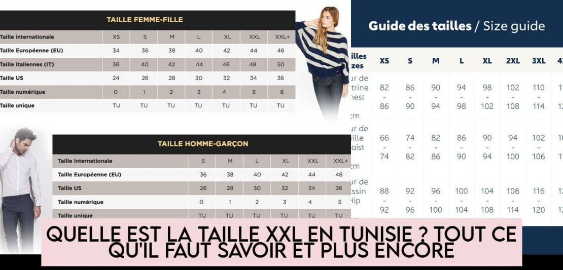 Quelle est la taille XXL en Tunisie ? Tout ce qu'il faut savoir et plus ...
